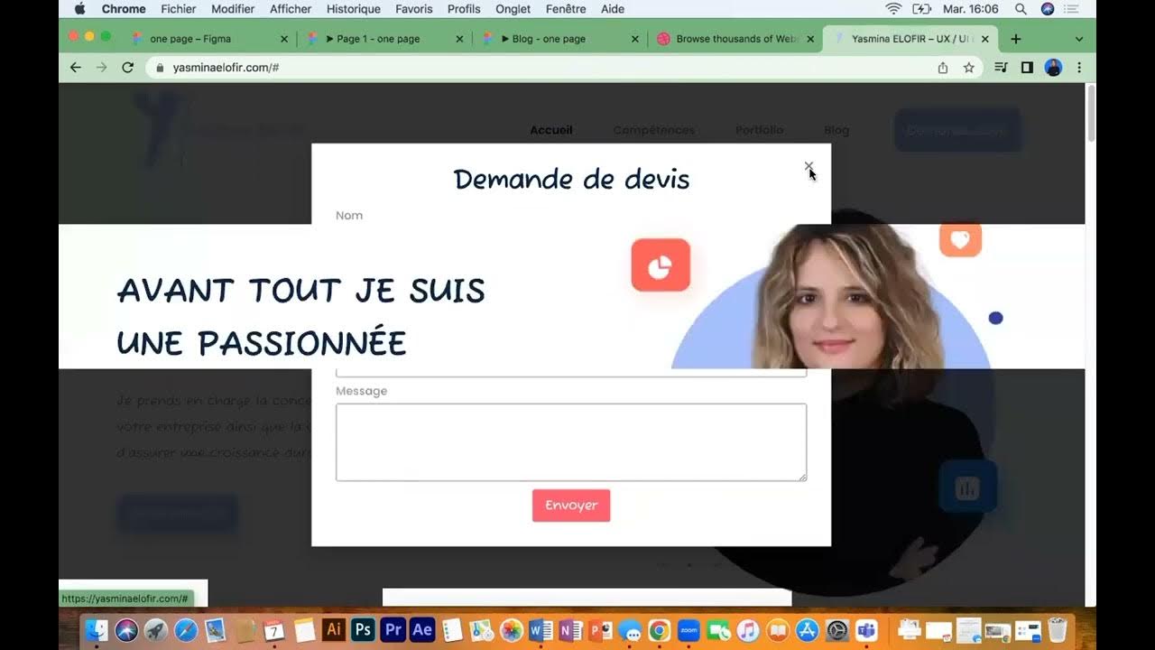 Figma tutoriel : création de l'expérience client sur la maquette - YouTube