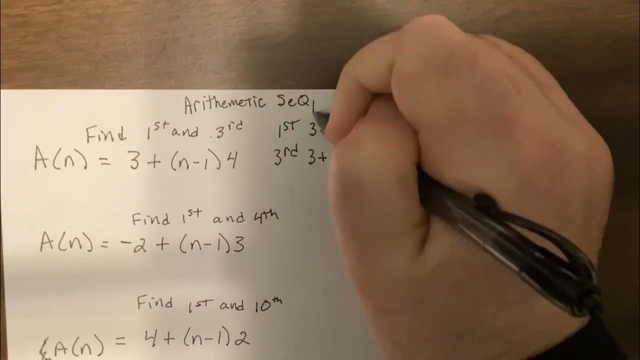 Alg arithmetic sequence part 2 - YouTube