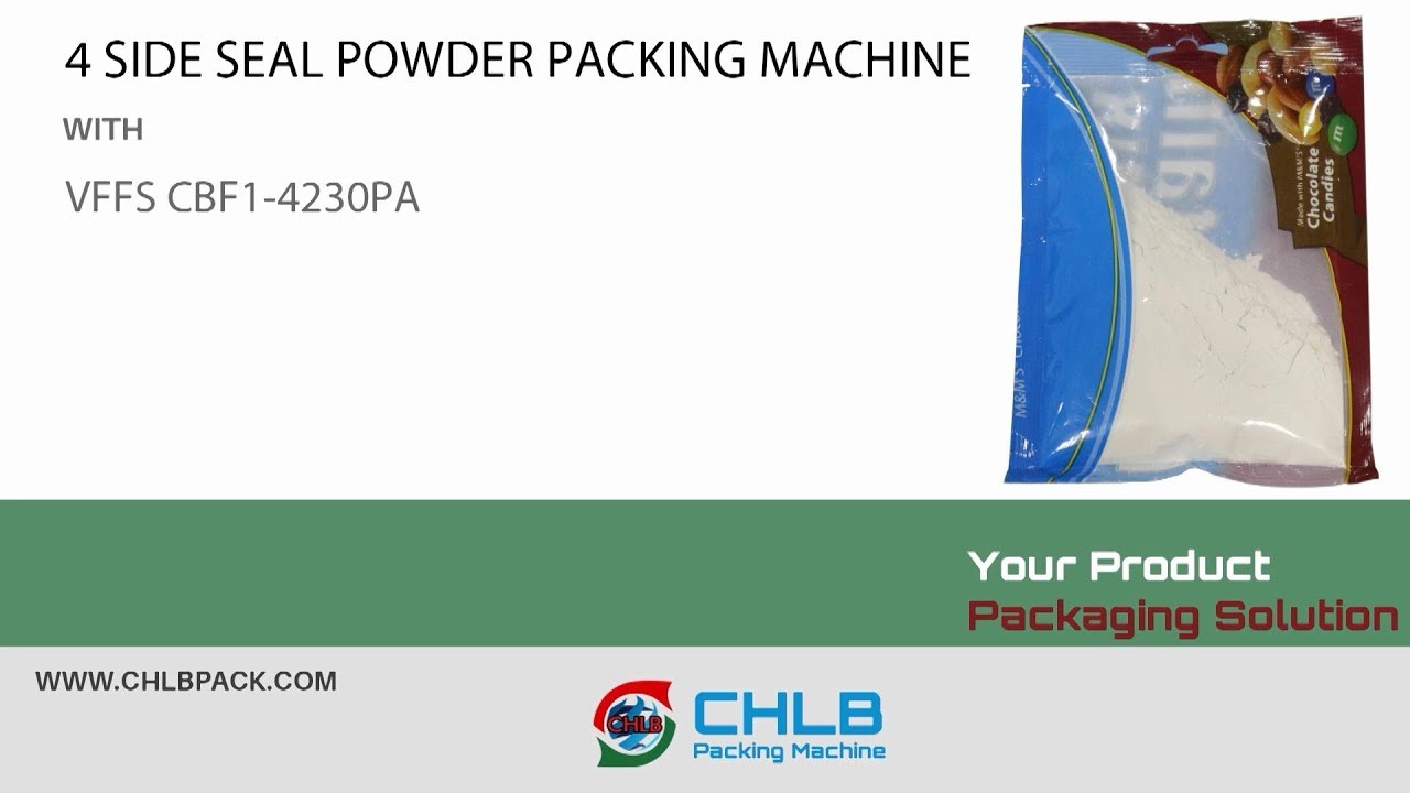 4 side seal powder sachet with easy open notch made by CHLB packing ...