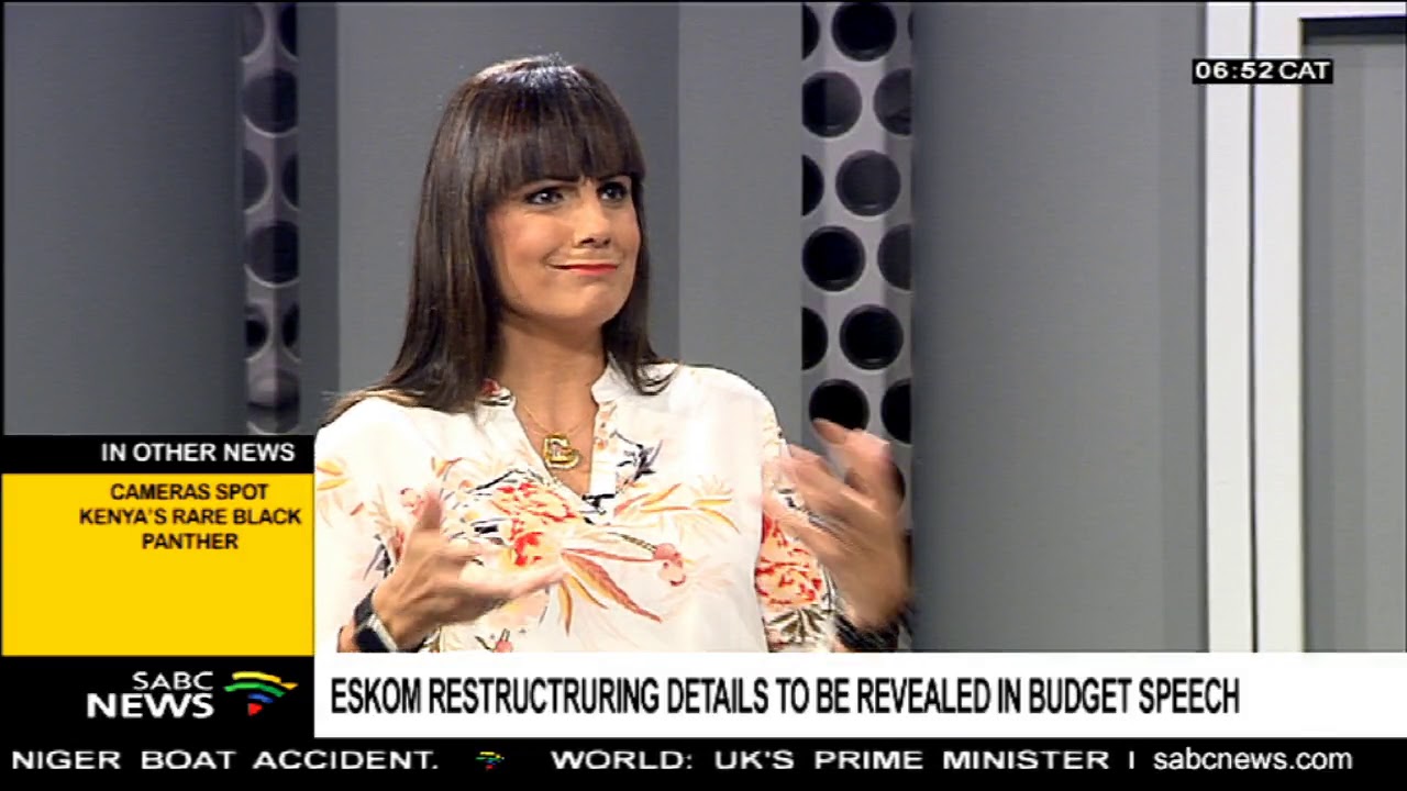 Eskom restructuring details to be revealed in budget speech - YouTube