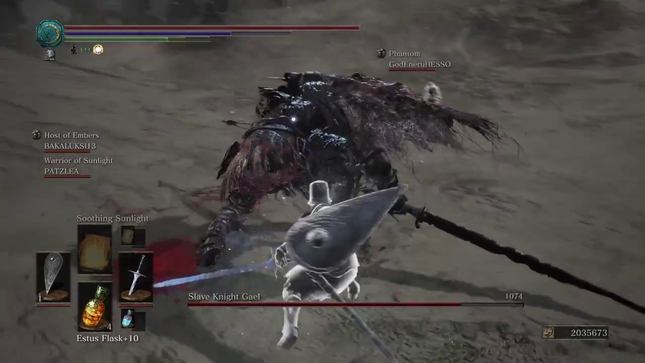 DARK SOULS 3 - The Ringed City DLC - Slave Knight Gael (Full Party Co ...