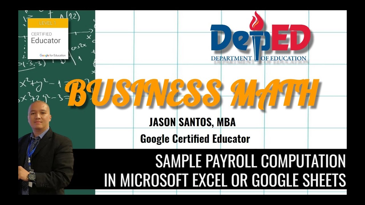 How To Compute Payroll In Excel Or Google Sheets Tax SSS Philhealth PagIbig Business Math how-to-compute-payroll-in-excel-or-google-sheets-tax-sss-philhealth-pagibig-business-math