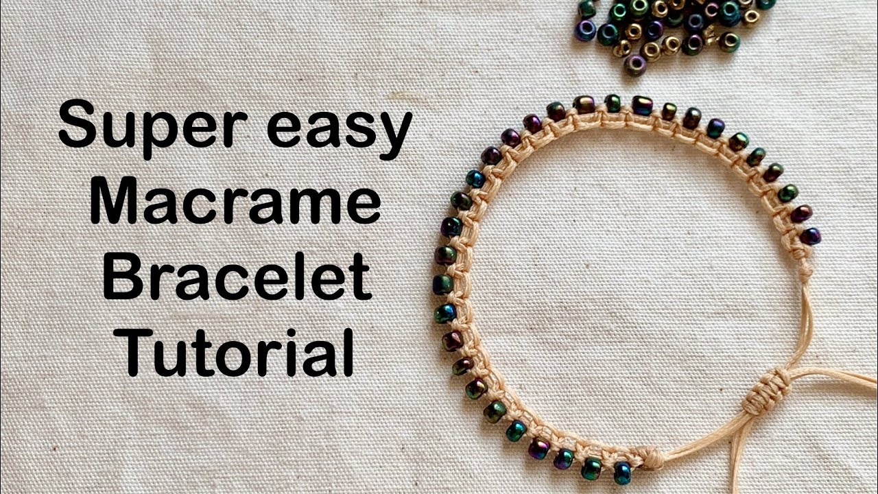 Super easy macrame bracelet tutorial - YouTube