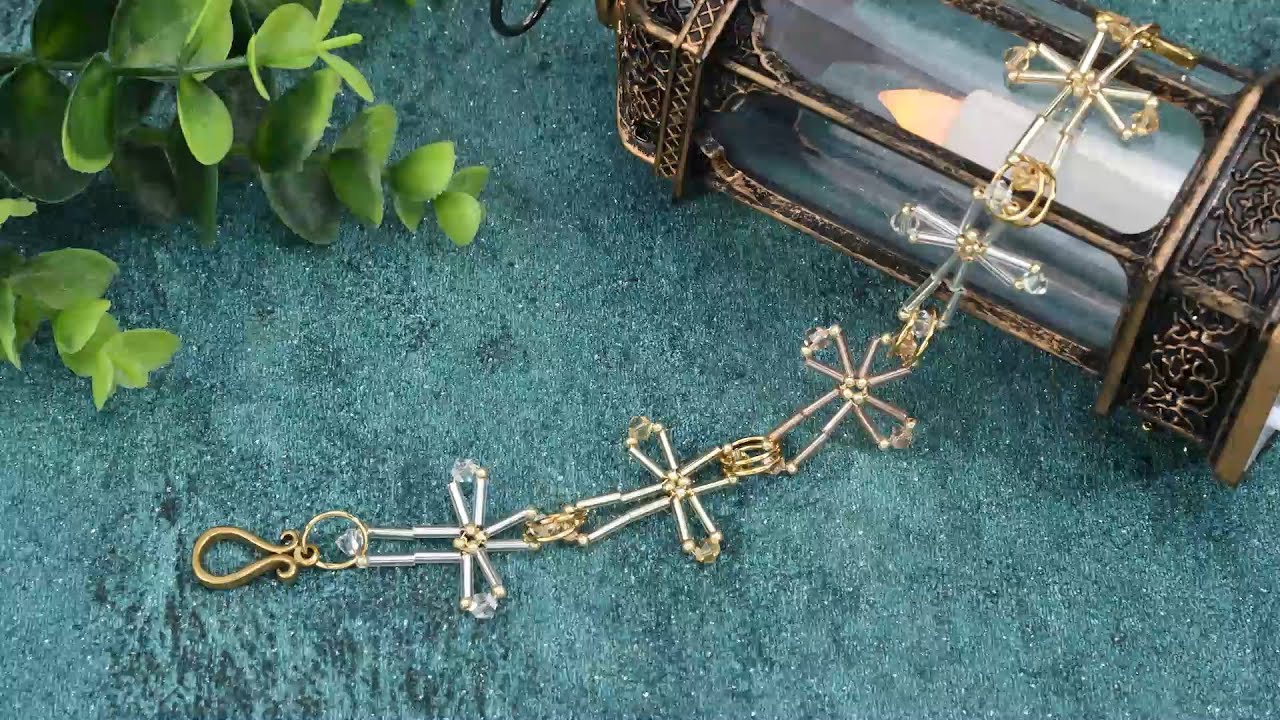 How to Make a Beaded Cross Bracelet with Bugle Beads | Pandahall DIY ...