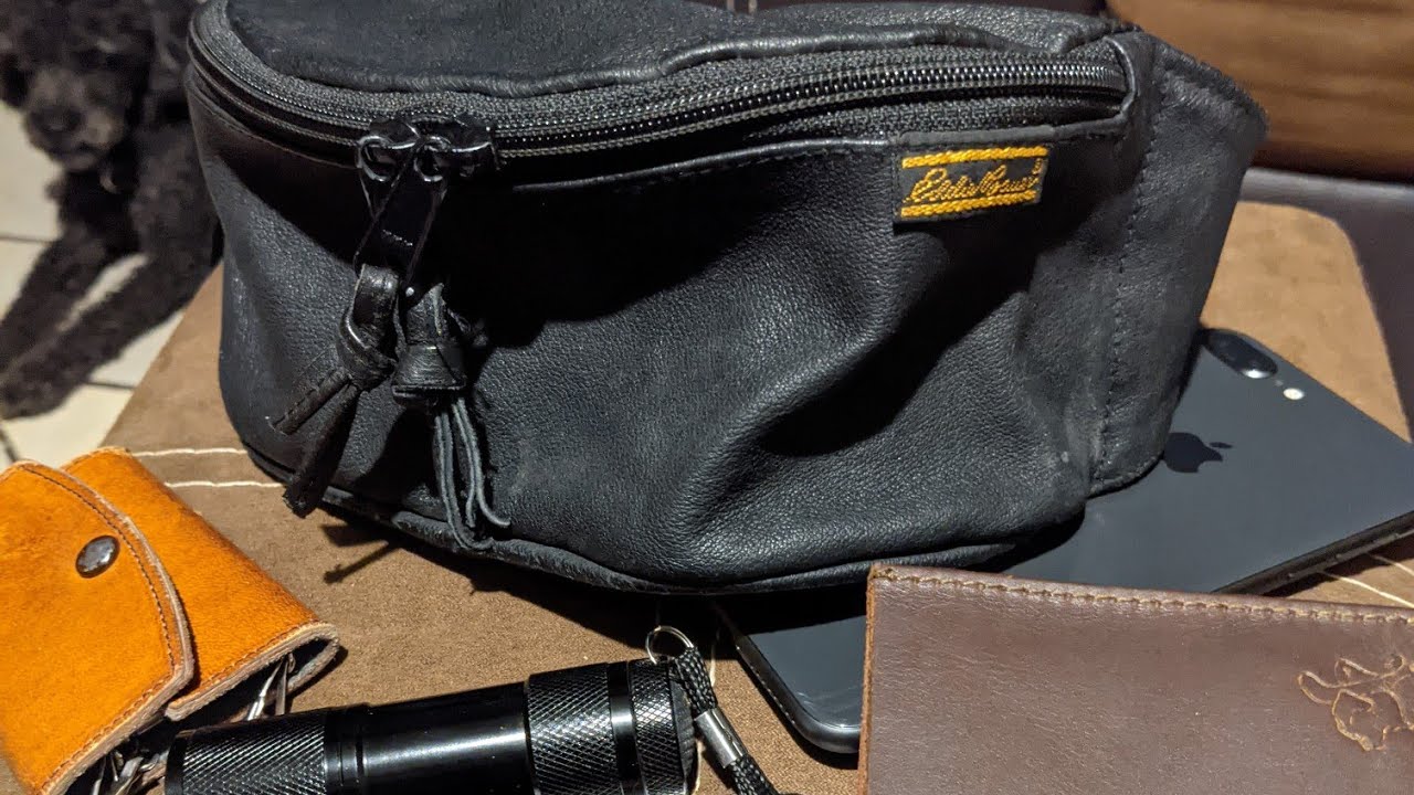 Cangurera Fanny Pack Sling Bag Pechera Eddie Bauer de piel EDC - YouTube