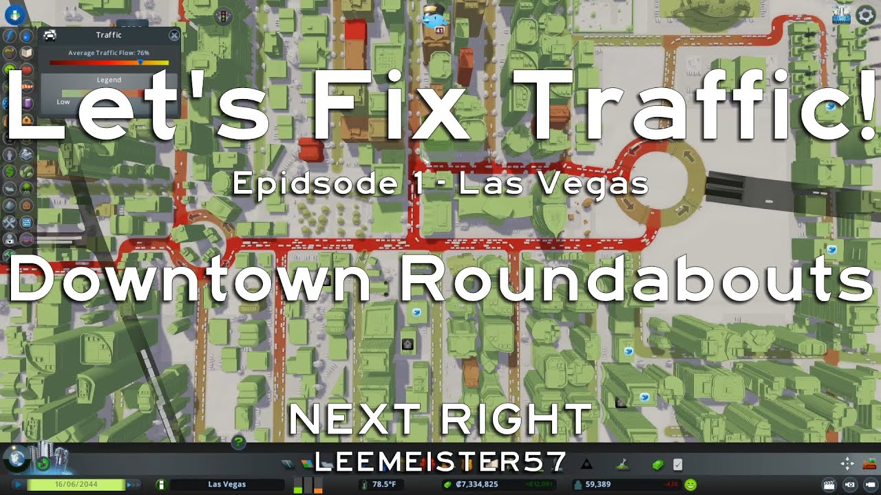 Downtown Roundabouts | Let's Fix Traffic! | Cities: Skylines - YouTube