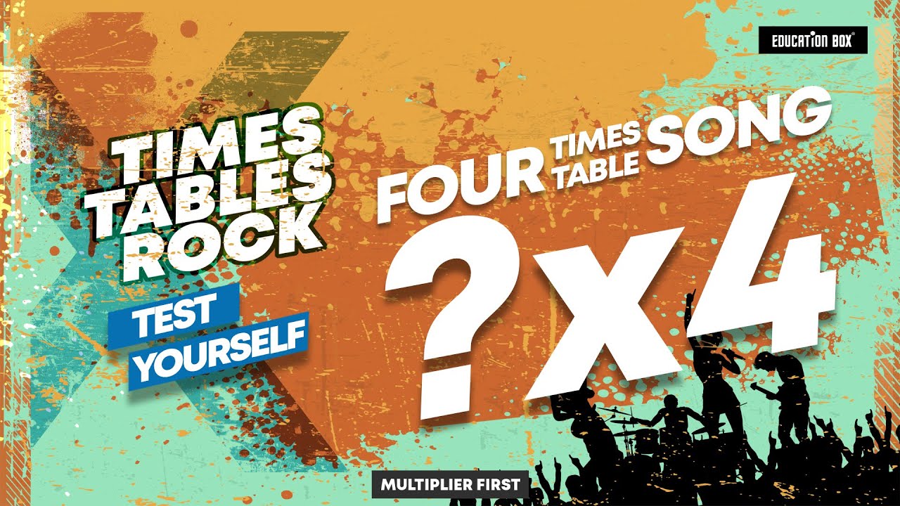 4 Times Table Song Test Yourself Multiplier First Education Box 4 Times Table Song Test Yourself Multiplier First Education Box