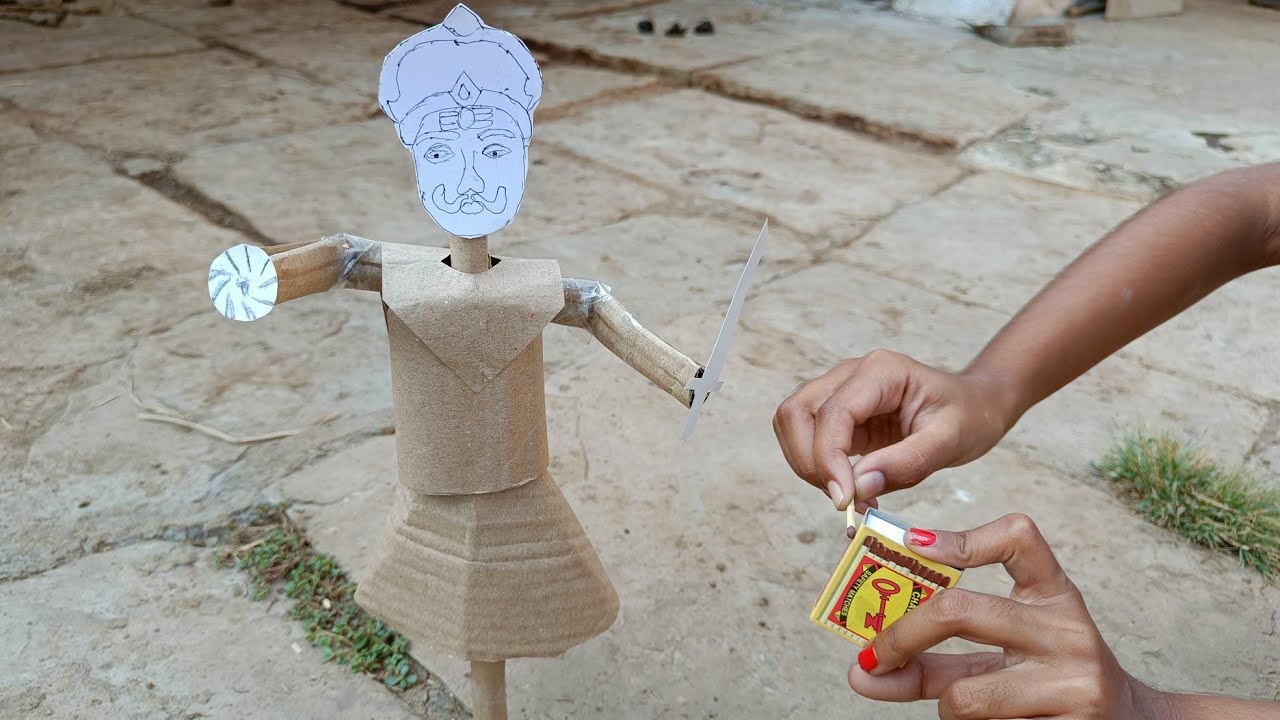 ravan dahan at home | dussehra ravan dahan | ravan dahan | homemade ...