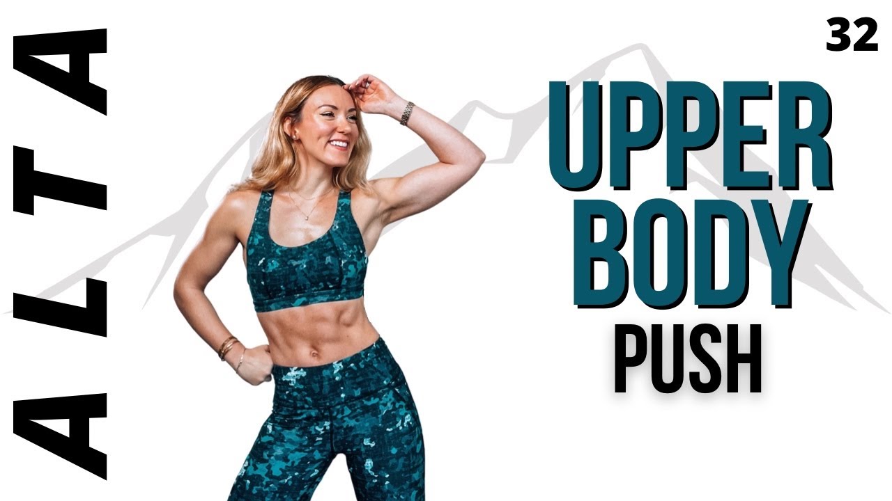 ⚡️ 45 Min UPPER BODY PUSH Workout at Home With Dumbbells | PYRAMIDS ...