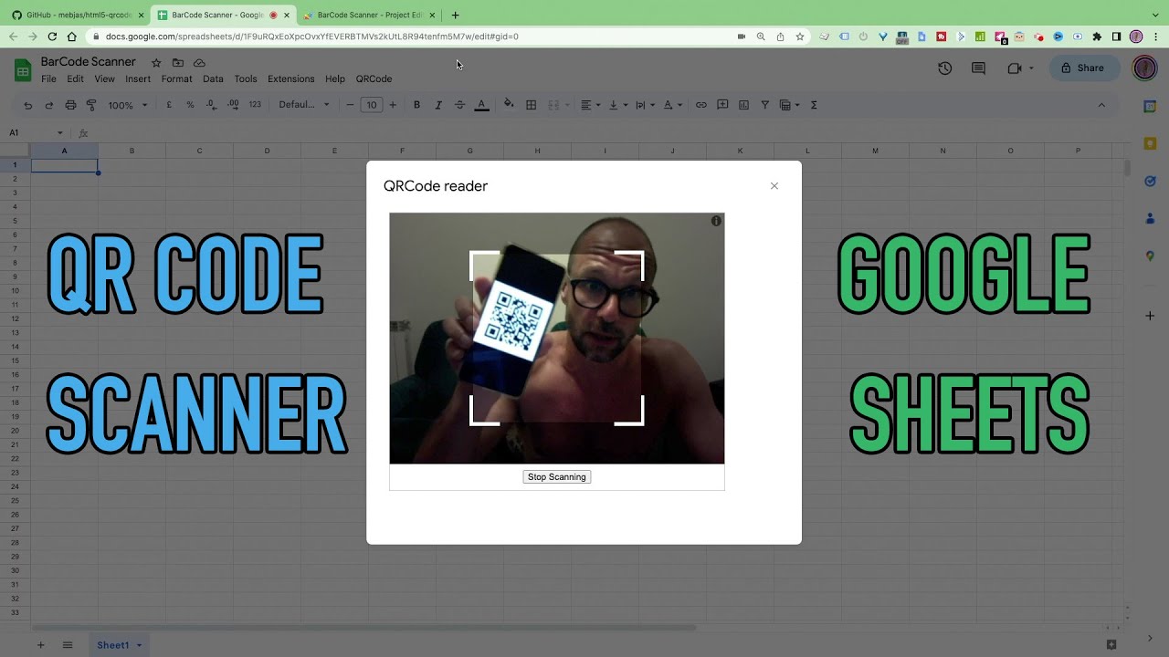 QR Code Scanner in Google Sheets - YouTube
