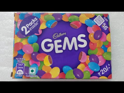 Cadbury GEMS 2 Packs Inside Unboxing Chocolate Video/ASMR Video/Long Video/Chocolate Video 