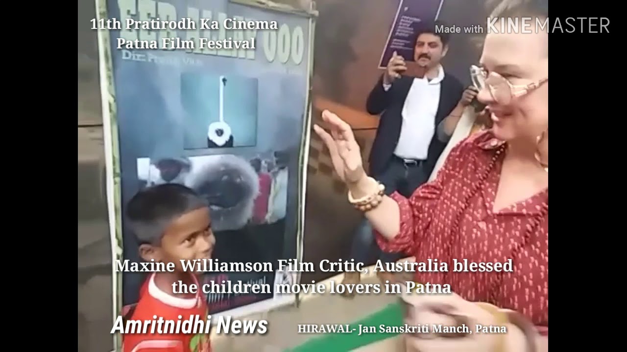 Maxine Williamson blessed the Children Movie Lovers in Patna - YouTube