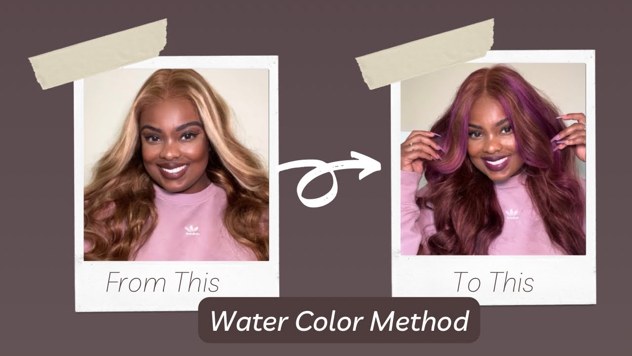 Water Color Hair Dying Tutorial | Kiss Tintation & Adore Hair Dye - YouTube