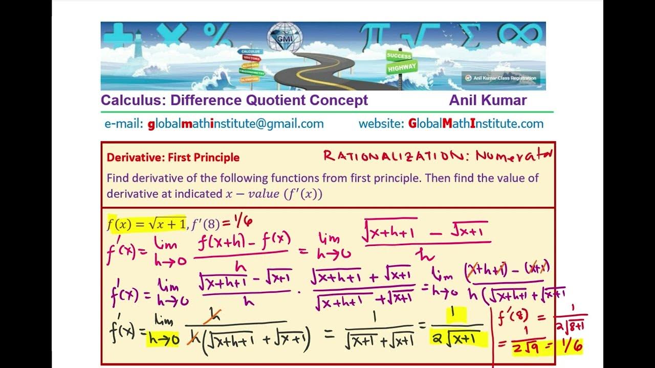 How to Find Derivative Using Definition by First Principle - YouTube