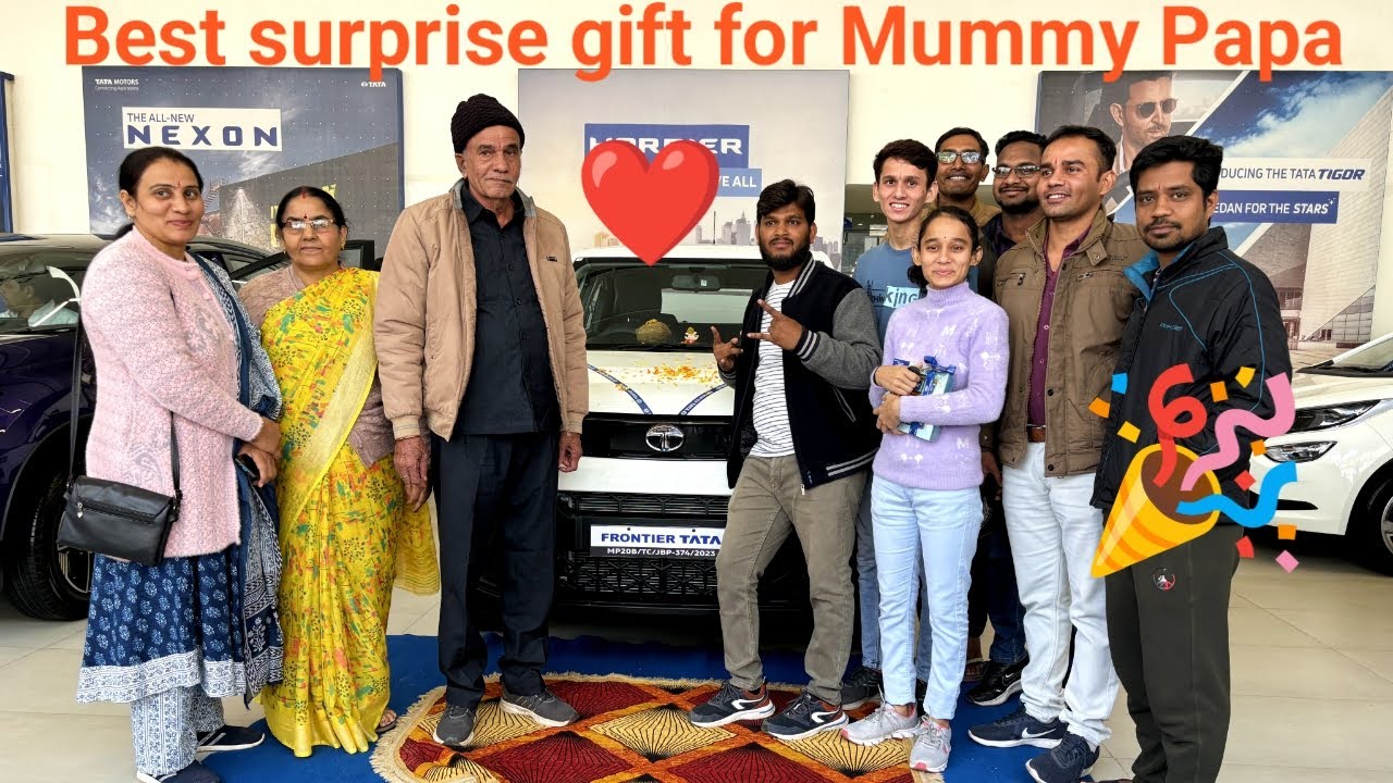 Tata punch 2023||Surprise Gift for Mummy-Papa|| Safest car in India ...