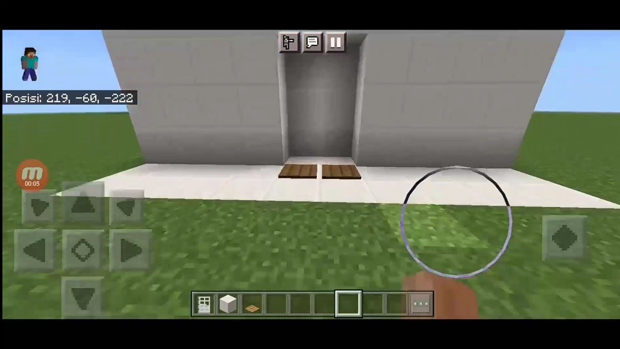 cara/tutorial membuat pintu otomatis di minecraft - YouTube