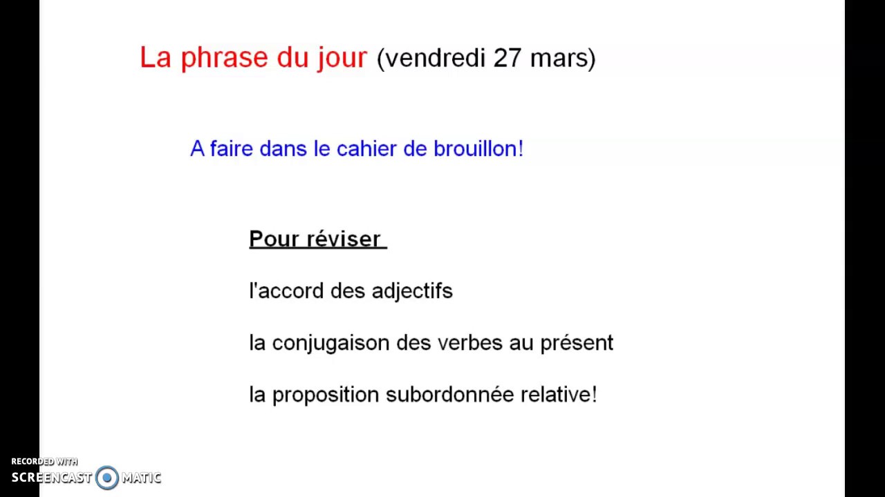 La phrase du jour vendredi 27 mars - YouTube