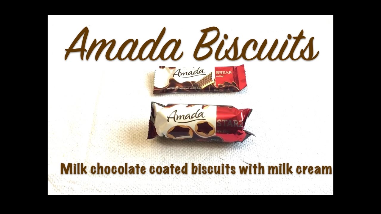 Amada Milk Chocolate Coated Biscuit with Milk Cream #Snack Review - YouTube