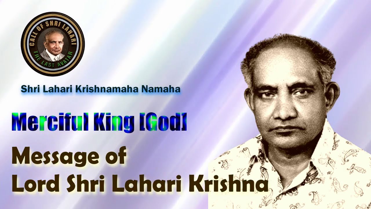 Message of Lord Shri Lahari Krishna Merciful God - YouTube