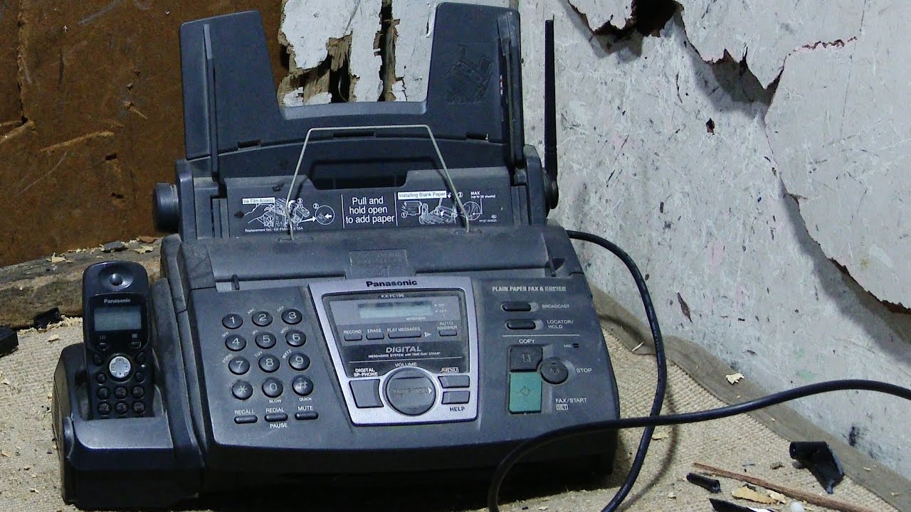Smash Vintage Panasonic Fax - YouTube