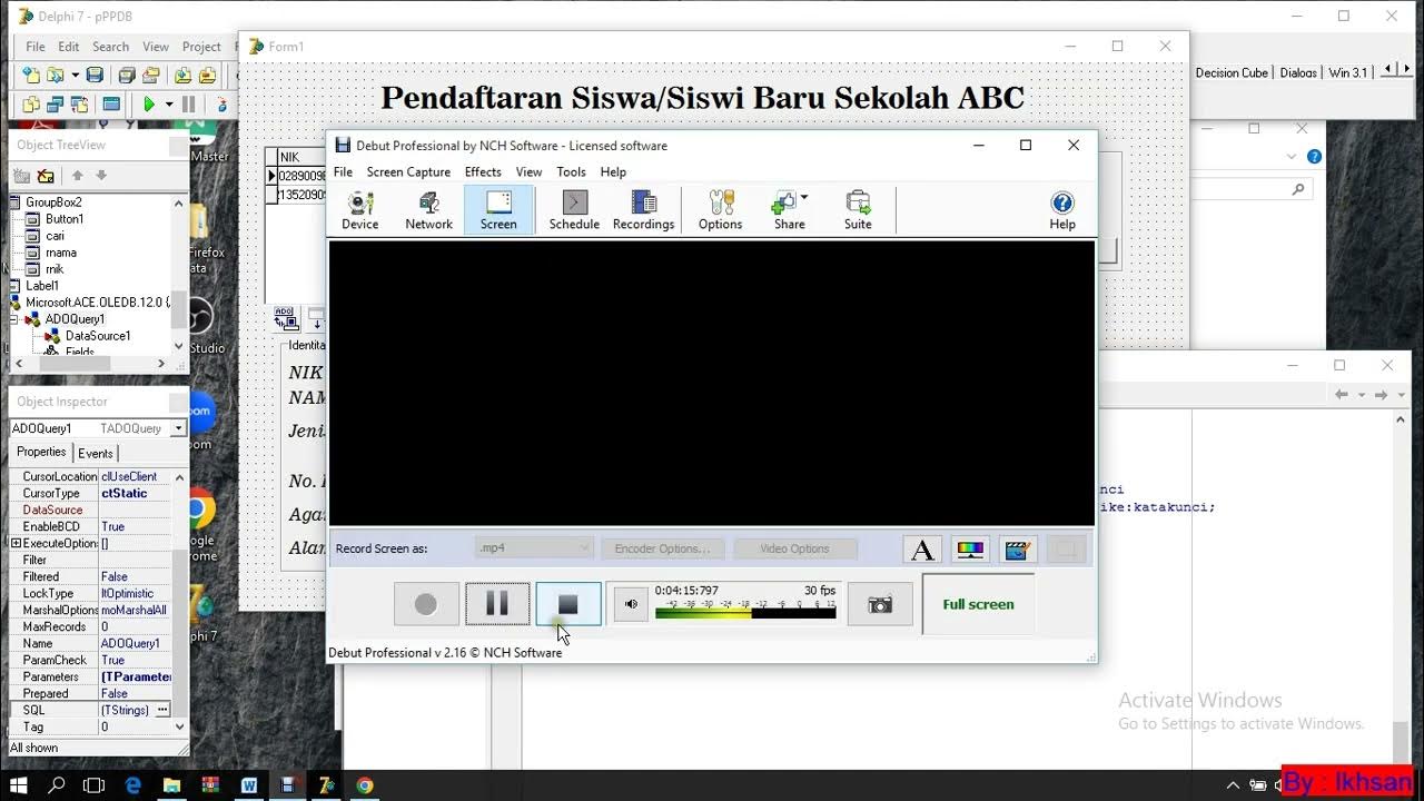 Menambahkan menu cari data pada database delphi /Added search menu at ...