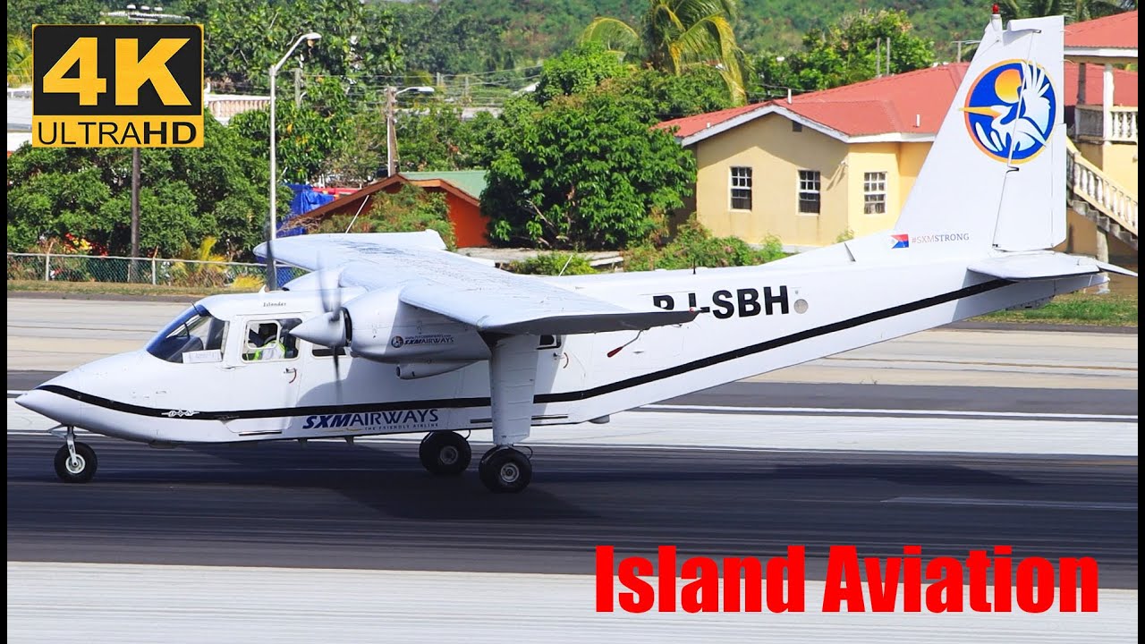 SXM Airways Britten-Norman BN-2 Islander In Action @ St. Kitts ...
