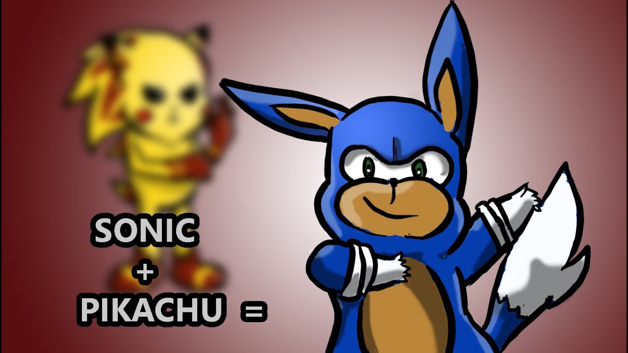 Sonic and Pikachu Fusion Speed Draw - YouTube