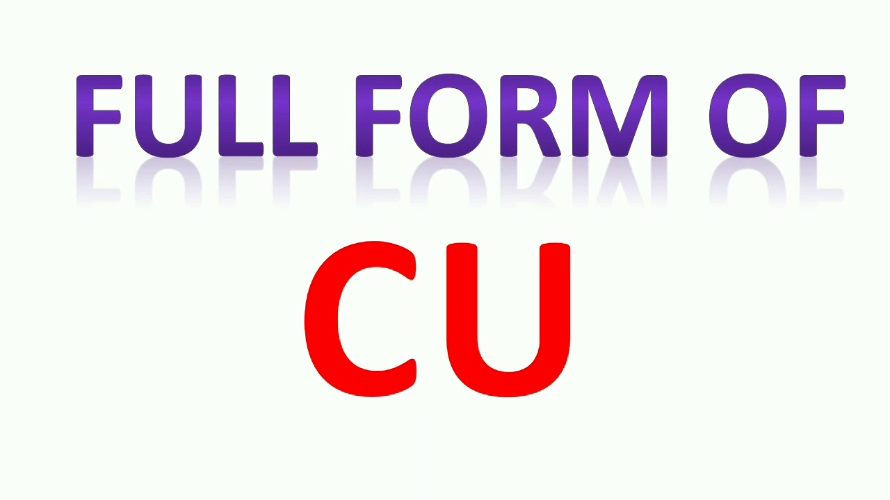 CU Full Form Full Form Of CU YouTube
