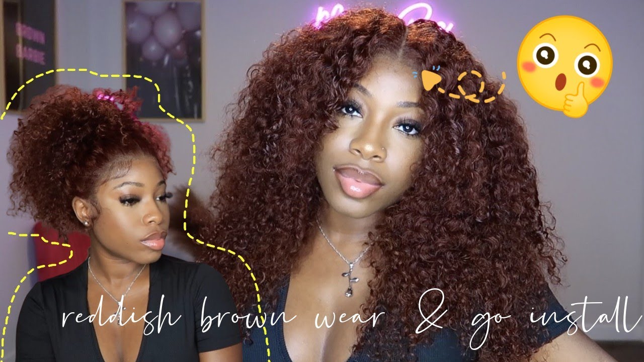 I'm SHOCKED😲! GRAB this Reddish Brown Grab & Go Wig! *Detailed* Updo ...