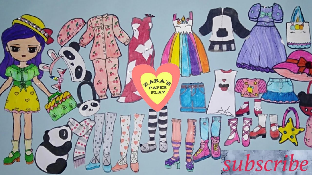 PAPER DOLL CLOTHES AND ACCESSORIES || ZARA'S PAPER PLAY - YouTube