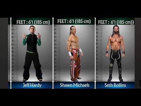 WWE Wrestlers Height Comparison Chart | With Music @Rshan-Bhai - YouTube