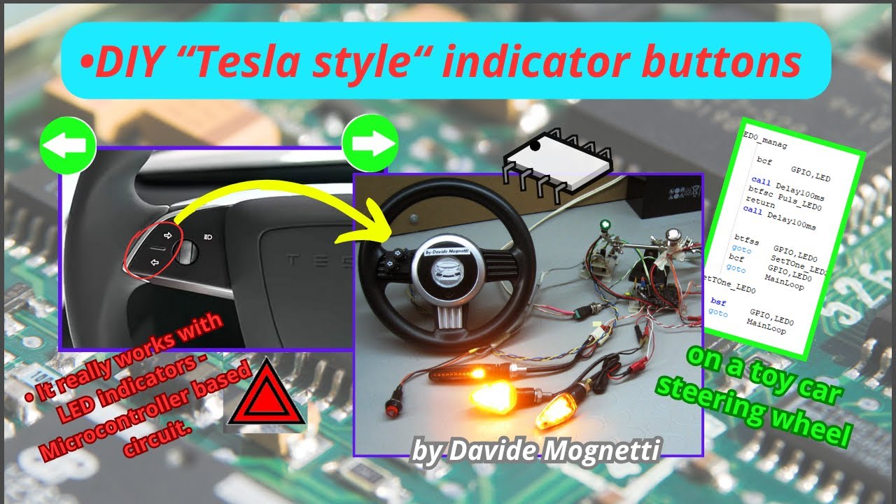 DIY Tesla Style indicator buttons - electronic control - frecce Tesla ...