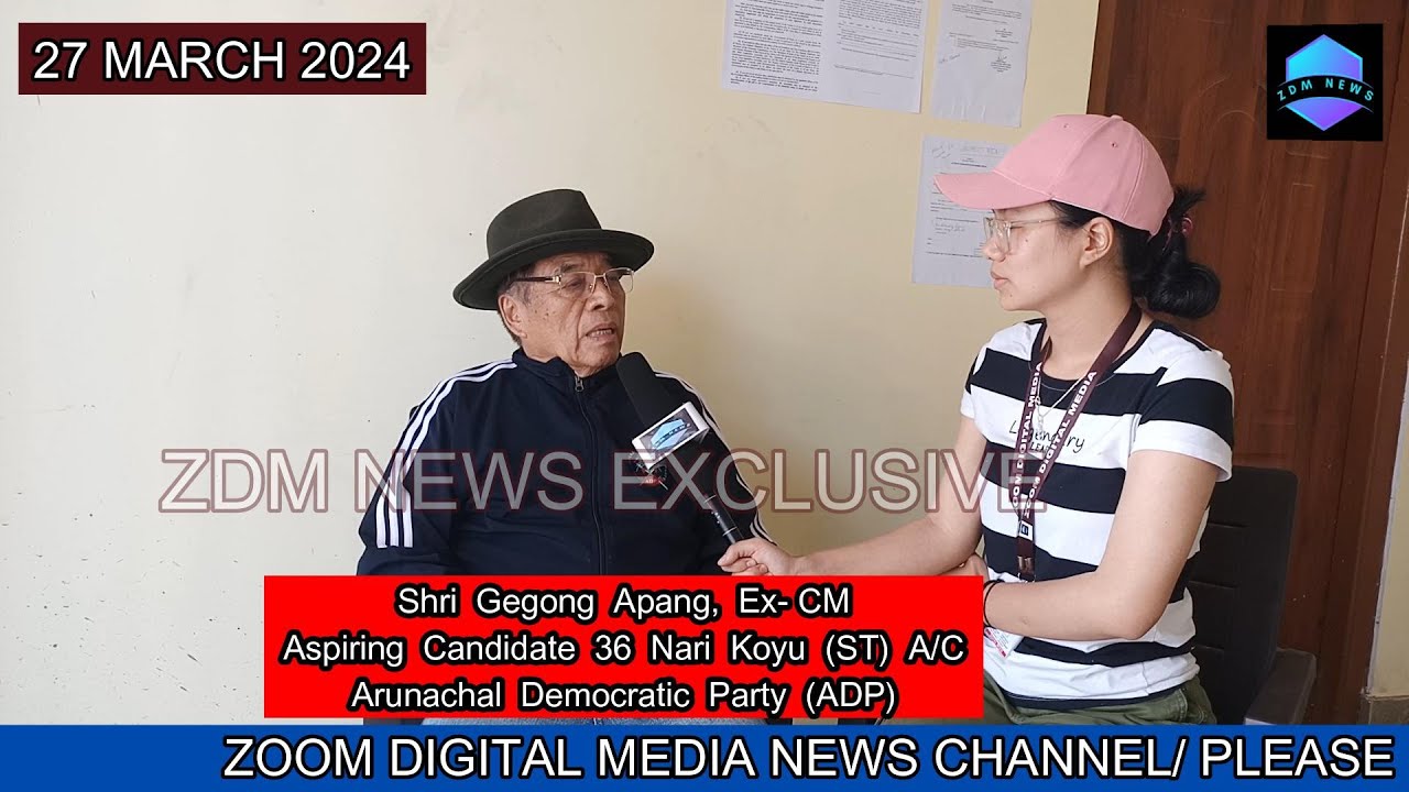 Former C.M. Sri Gegong Apang files nomination for 36 Nari Koyu Assembly ...