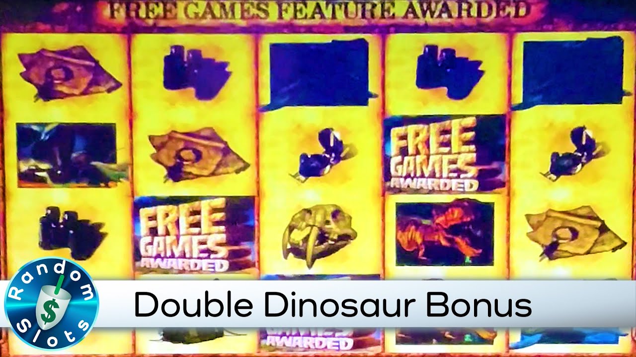 Double Dinosaur Slot Machine Bonus - YouTube