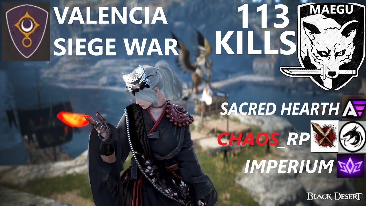 [SPARTAN]113 KILLS-Black Desert #Maegu Mass PVP Sacred Hearth +Chaos RP ...