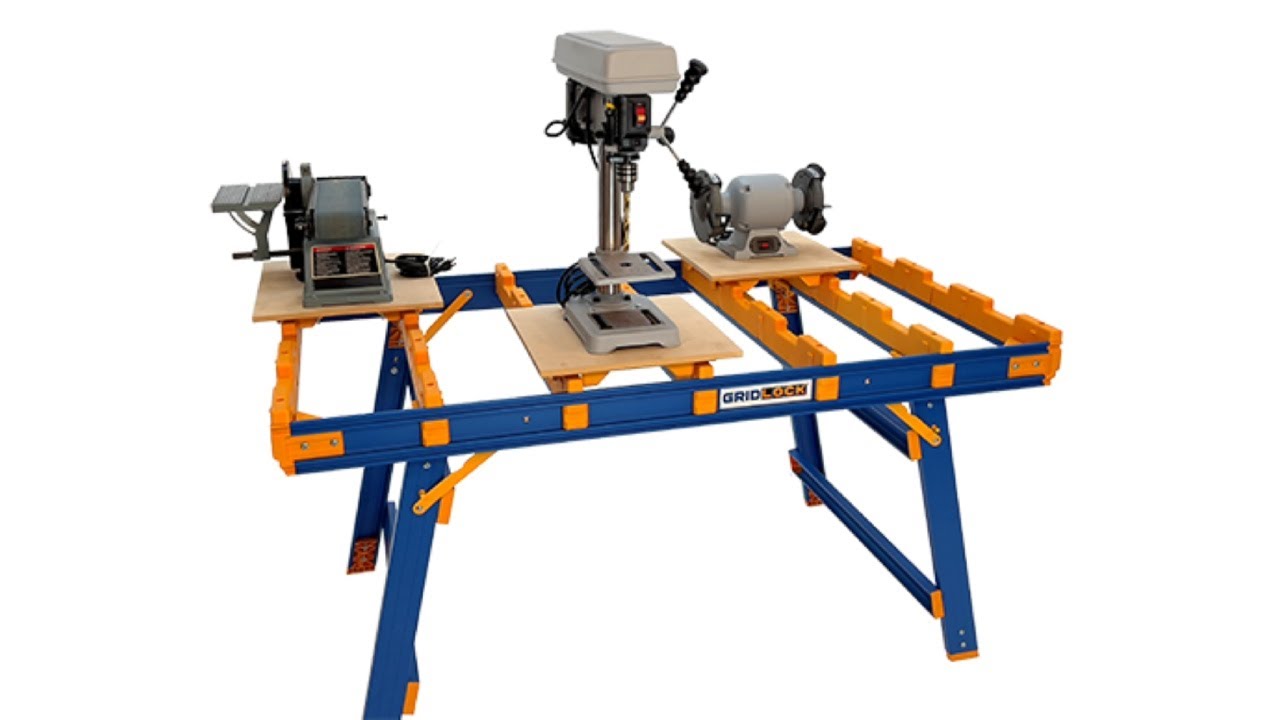 REVOLUTIONARY GRIDLOCK PORTABLE WORKBENCH - YouTube