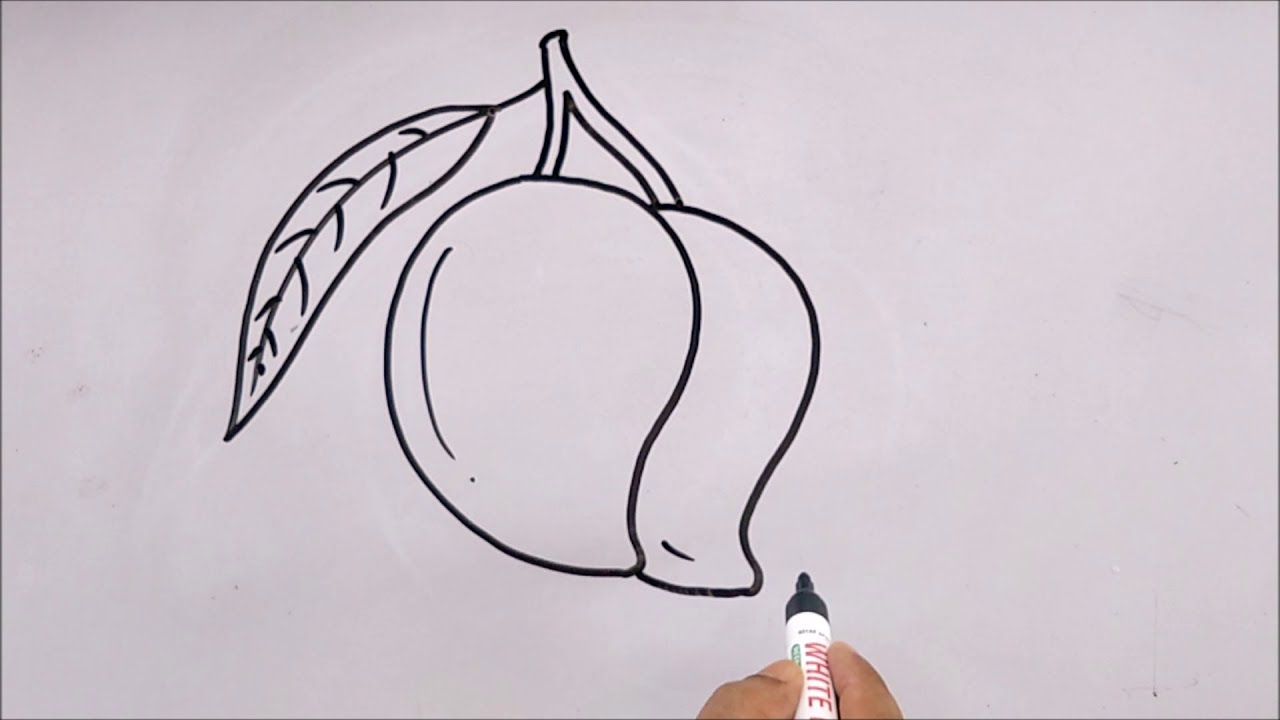 How to Draw Mangoes | Simple Drawing Lessons For Beginners - YouTube