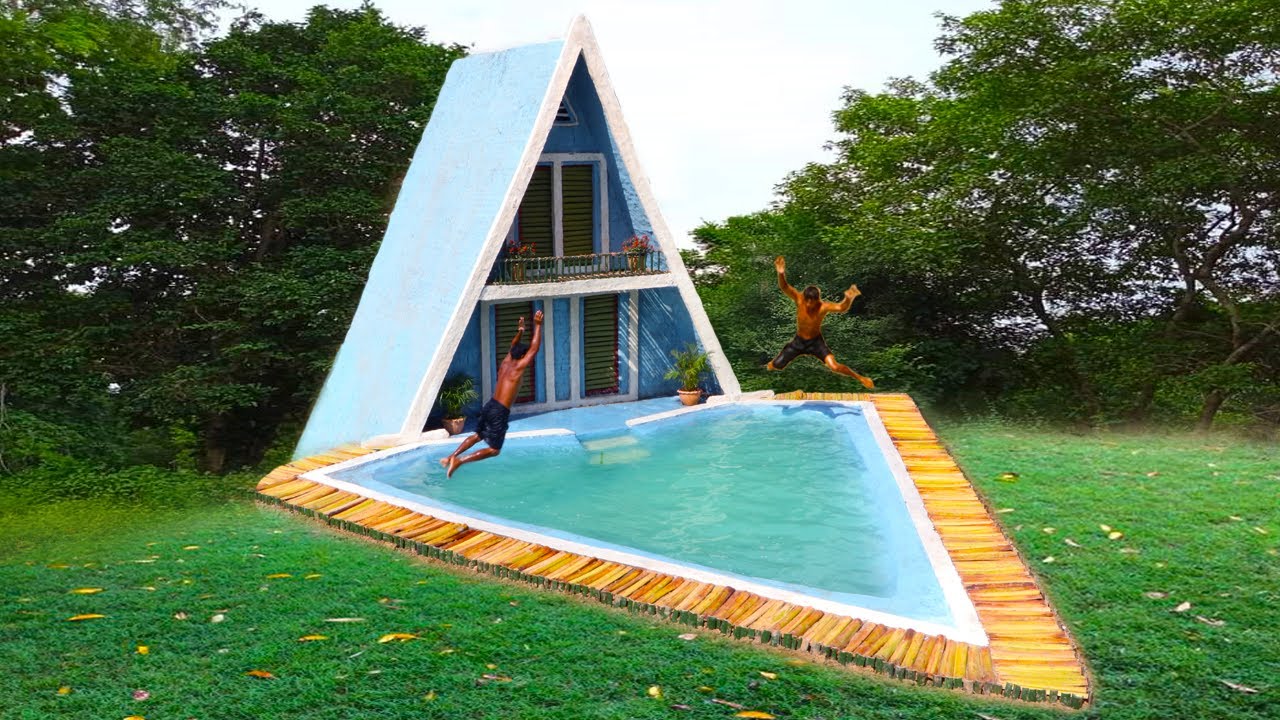 Build The Most Amazing Mud House Shape Alberta A And Beautiful Swimming ...