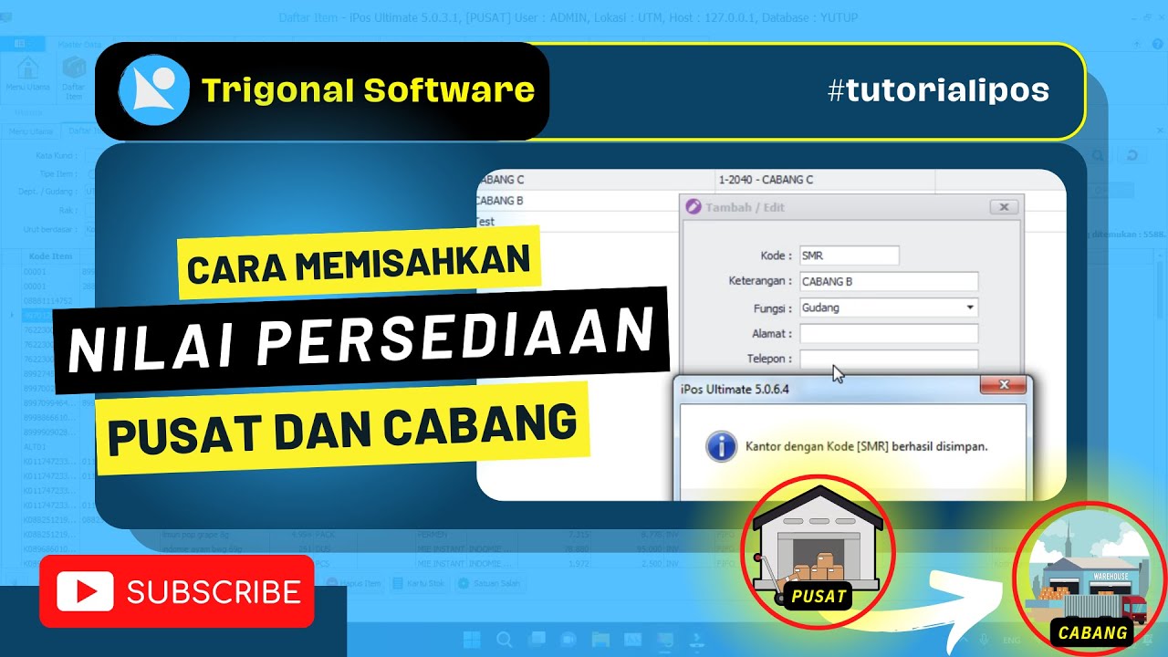 Bagaimana Memisahkan Nilai Persediaan Pusat & Cabang di Program IPOS 5? Ini Caranya! # ...