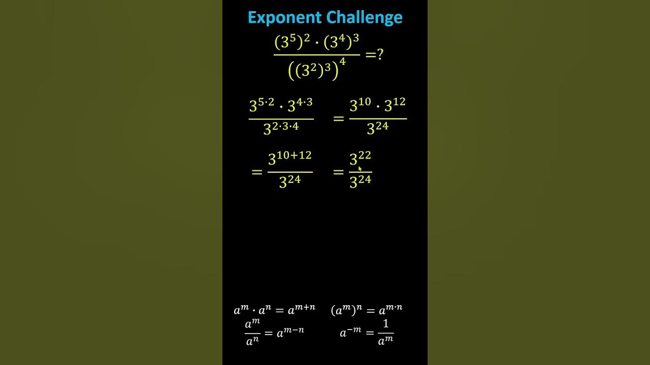 Exponent Challenge: Evaluate a Rational Expression Using Exponent ...