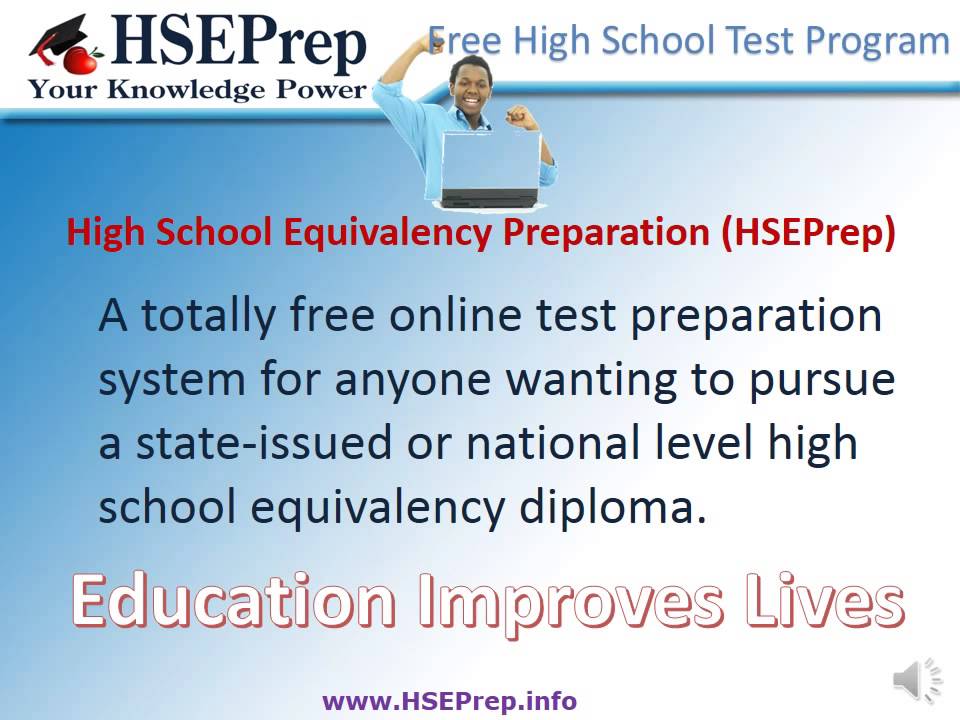 Free High School Prep Program - http://HSEPrep.info - YouTube