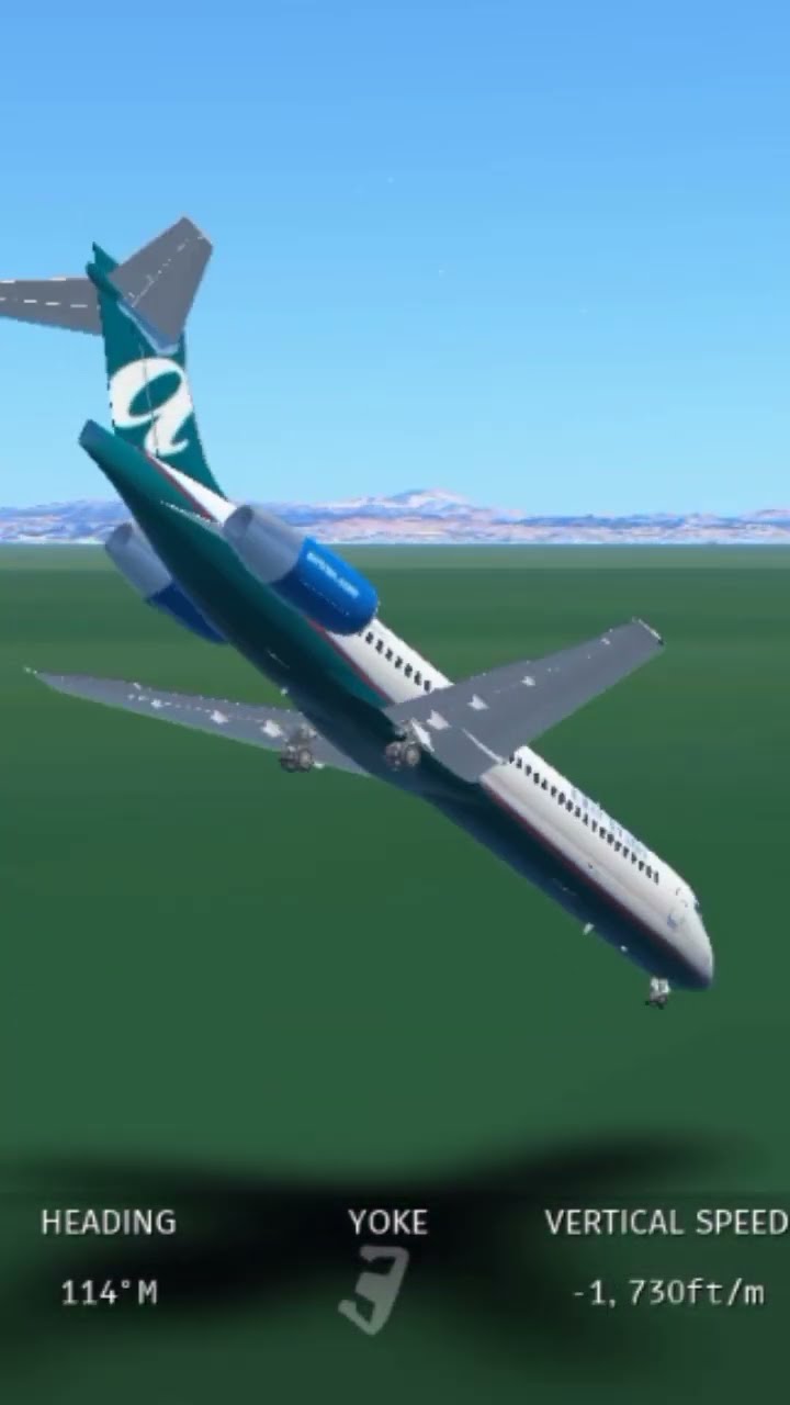 B717 get spin and crashes #planecrash #aviation #crash - YouTube