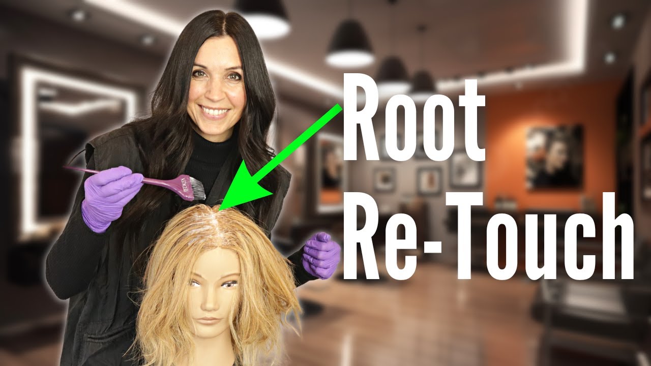 How To Do A Root Re-Touch Colour Application - YouTube