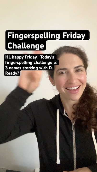 3 names fingerspelled in ASL - #fingerspellingfriday receptive practice ...