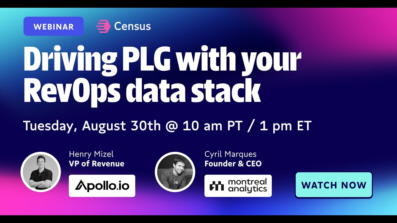 Driving Product-Led Growth with your RevOps data stack - YouTube