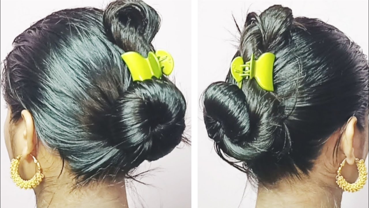 Women Daily Very Simple Hairstyles | Beutiful Juda Clutcher Hairstyles ...