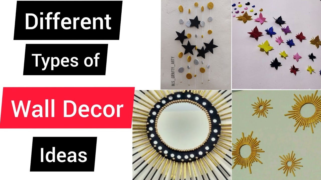 Different Types of Wall decor Ideas/simple Handmade walldecor ideas ...