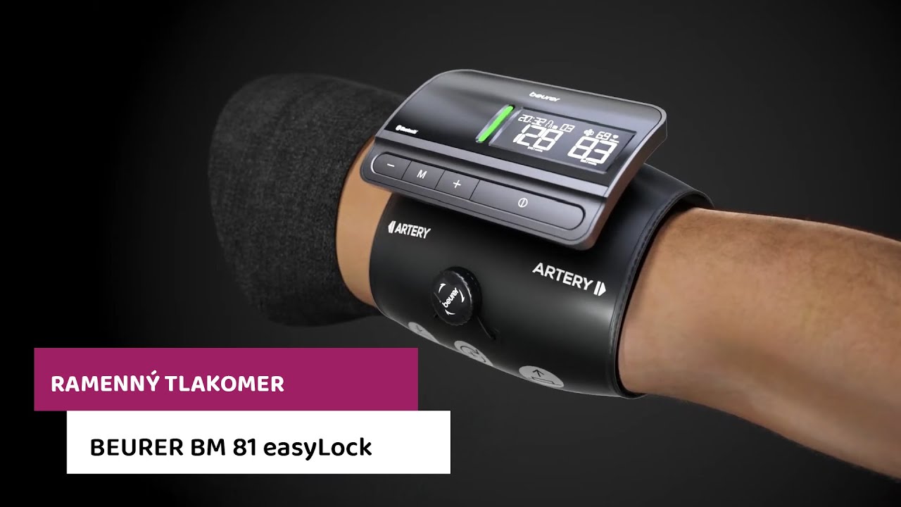 Ramenný tlakomer BEURER BM 81 easyLock - YouTube