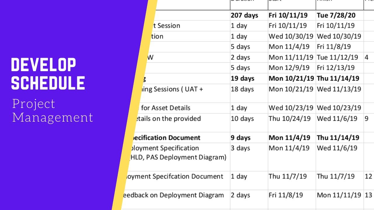 Develop Schedule | Project Schedule Management | PMBOK - YouTube
