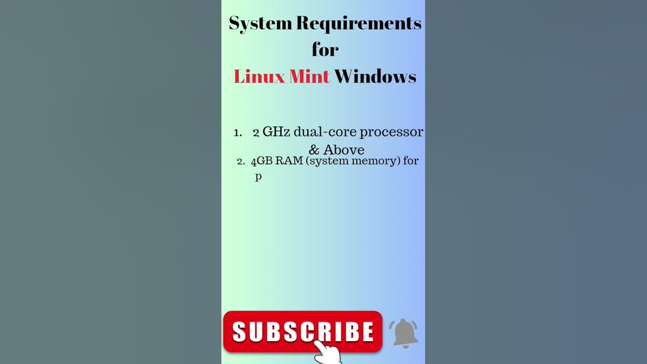 System Requirements for Linux Mint Windows #shorts #linux # ...